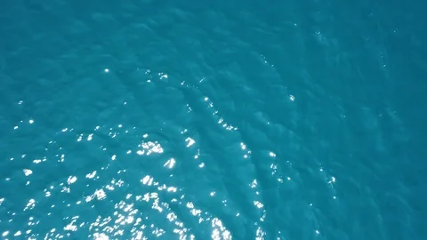 Aerial top view of waving surface of tur... | Stock Video | Pond5