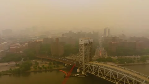 Aerial tracking shot of forest fire smok... | Stock Video | Pond5