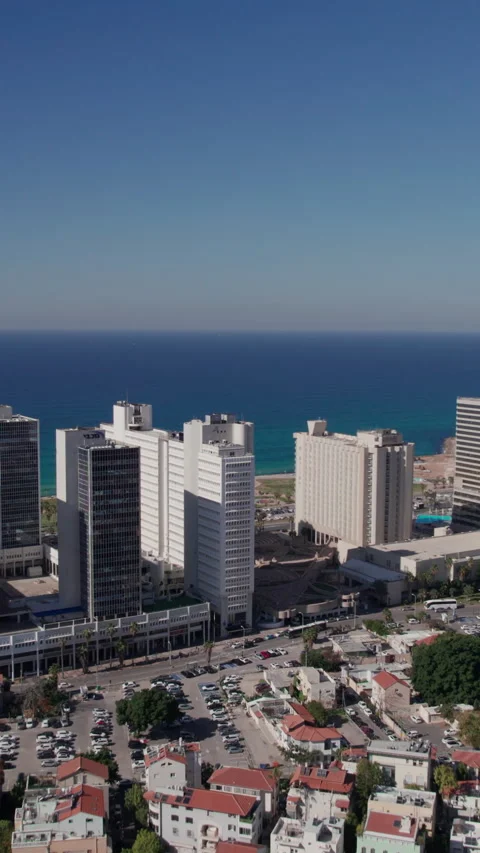 Aerial vertical perspective of Israel's ... | Stock Video | Pond5