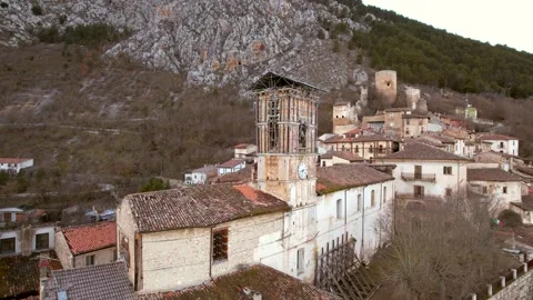 Aerial video of the abandoned church in ... | Stock Video | Pond5