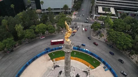 Aerial video, Angel of Independence and ... | Stock Video | Pond5