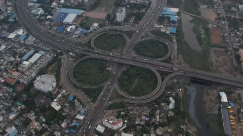 Aerial video of Asia's largest cloverlea... | Stock Video | Pond5