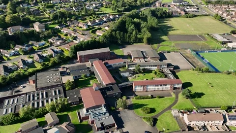 Aerial video of Larne High School Larne ... | Stock Video | Pond5