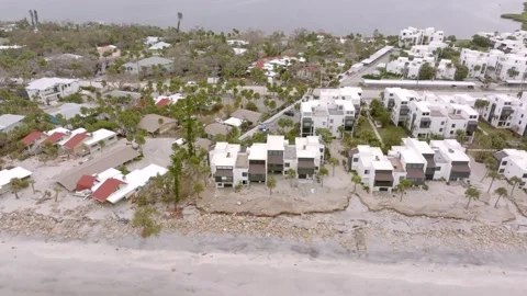Aerial video Manasota Key Florida Hurric... | Stock Video | Pond5