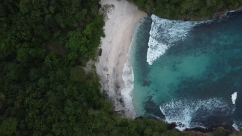 Aerial video over Pandan beach, Nusa Pen... | Stock Video | Pond5