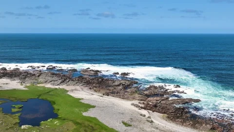 Aerial video of the rocks at Pollan Stra... | Stock Video | Pond5