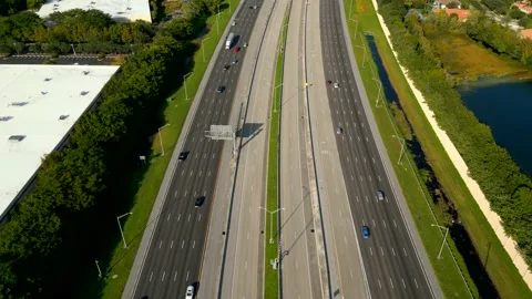 Aerial video Sawgrass Expressway 4k | Stock Video | Pond5