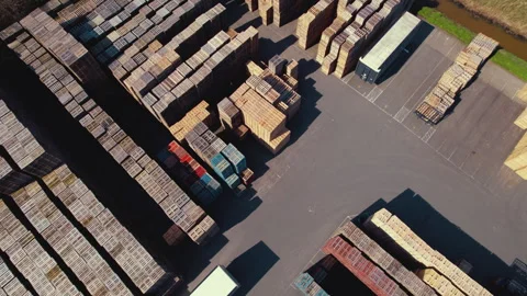 Aerial video shot of a square with many ... | Stock Video | Pond5