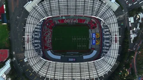 Aerial view above the Estadio Azteca sta... | Stock Video | Pond5