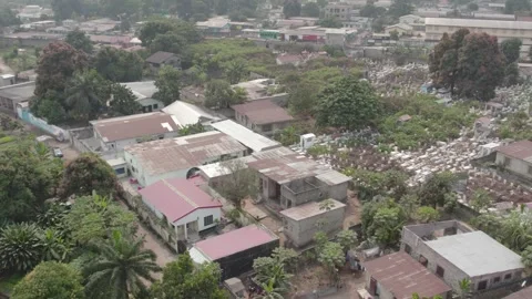 Aerial view of African village in Congo | Stock Video | Pond5