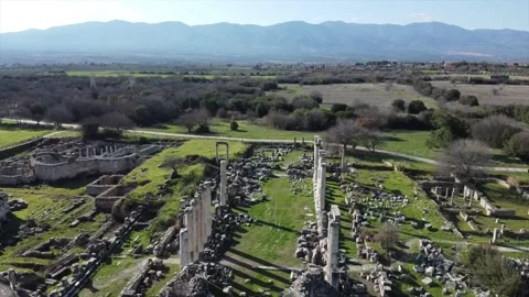 Aerial view of Afrodisias ancient city r... | Stock Video | Pond5