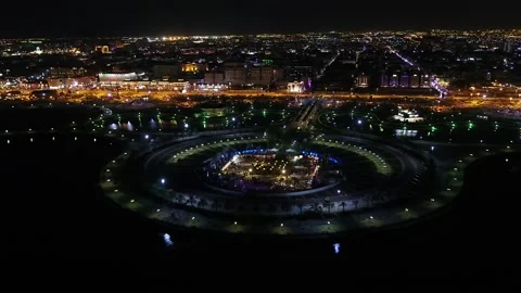 Aerial view of the Al Khobar city illumi... | Stock Video | Pond5