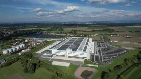 Aerial view of Amazon distribution cente... | Stock Video | Pond5