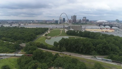 St Louis Arch Aerial Stock Video Footage | Royalty Free St Louis Arch ...