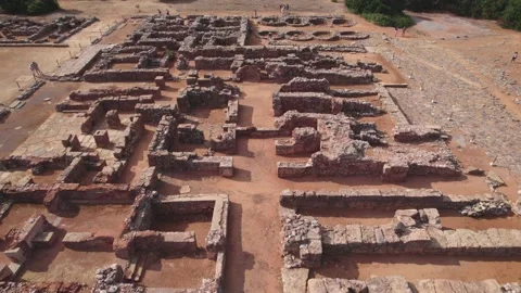 Aerial view. Archaeological site of the ... | Stock Video | Pond5