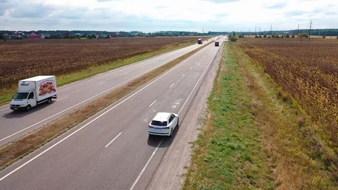 Aerial view of an Audi E-Tron SUV. Prese... | Stock Video | Pond5