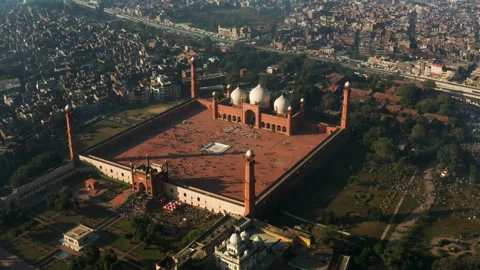 Aerial View Of Badshahi Mosque, Lahore's... | Stock Video | Pond5