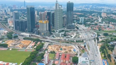 Aerial View of Bangsar, Malaysia | Stock Video | Pond5