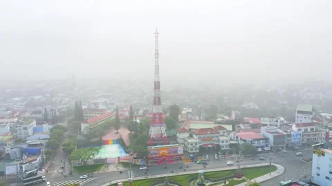 Aerial view of Bao Loc city beautiful to... | Stock Video | Pond5