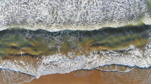 Aerial view of the beach of spain The wa... | Stock Video | Pond5