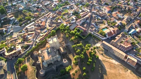 Aerial view of beautiful castle. Drone F... | Stock Video | Pond5