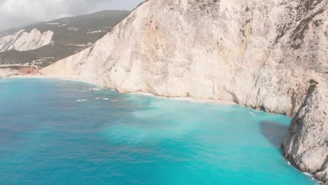 Aerial view of beautiful empty beach in ... | Stock Video | Pond5
