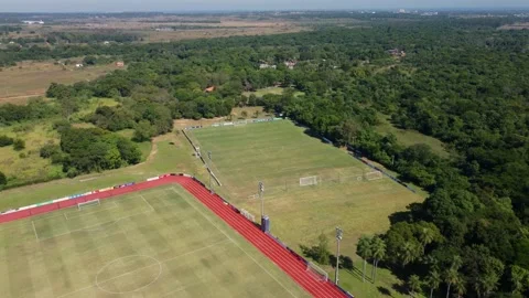 Aerial View Of Beautiful Soccer Fields, ... | Stock Video | Pond5