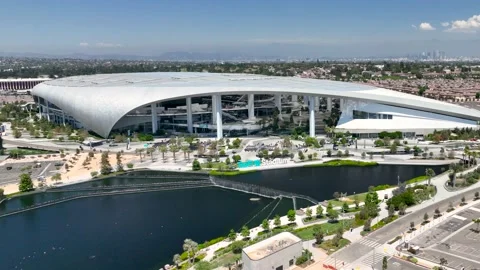 Aerial view of the beautiful Sofi Stadiu... | Stock Video | Pond5