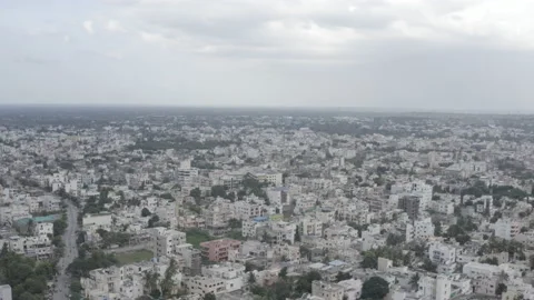 Aerial view of Beed city Maharashtra Ind... | Stock Video | Pond5