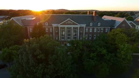 Aerial view of brick university building... | Stock Video | Pond5