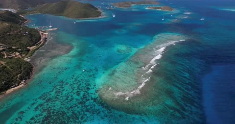Aerial View of British Virgin Islands, C... | Stock Video | Pond5