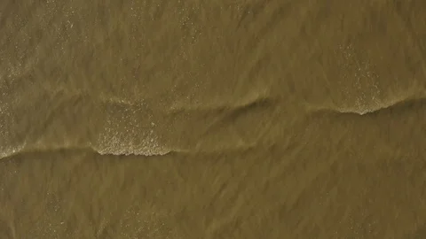 Aerial View Of Brown Muddy Sea Water. 4K... | Stock Video | Pond5