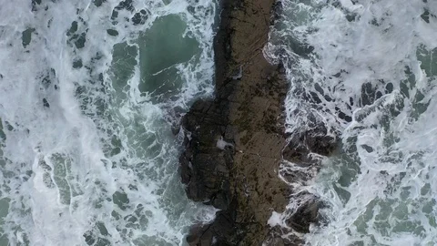 Aerial view of Cashelgolan beach and the... | Stock Video | Pond5