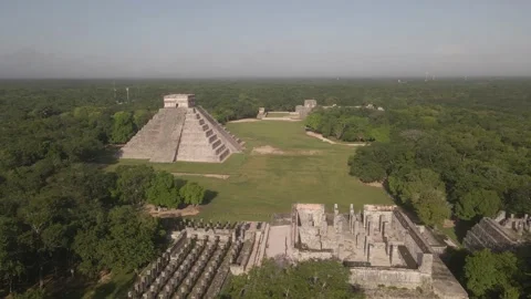 Aerial View of Chichen Itza Temples Comp... | Stock Video | Pond5