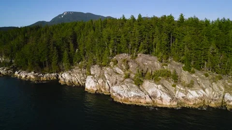 Aerial view of the coastal line in Light... | Stock Video | Pond5