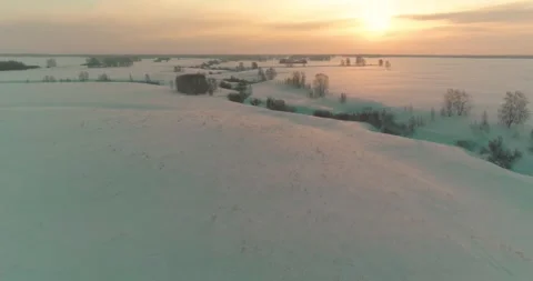 Aerial view of cold arctic field landsca... | Stock Video | Pond5