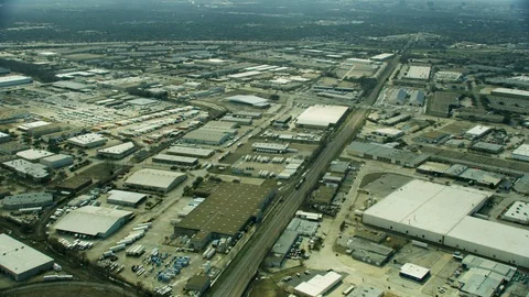 Aerial view commercial business Park Dal... | Stock Video | Pond5