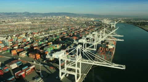 Container Craft Aerial Stock Video Footage | Royalty Free Container ...