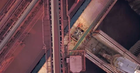 Aerial View Of Conveyor (conveyor belt) ... | Stock Video | Pond5