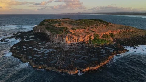 Aerial View Of Cook Island At Dusk - Coo... | Stock Video | Pond5