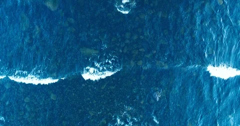 Aerial View of a Crystal clear sea water... | Stock Video | Pond5