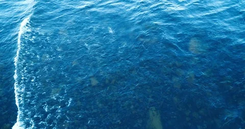 Aerial View of a Crystal clear sea water... | Stock Video | Pond5