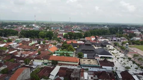 Aerial View of a Demak Town with Traditi... | Stock Video | Pond5