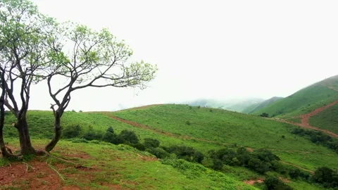 Aerial view of Devaramane hill station i... | Stock Video | Pond5