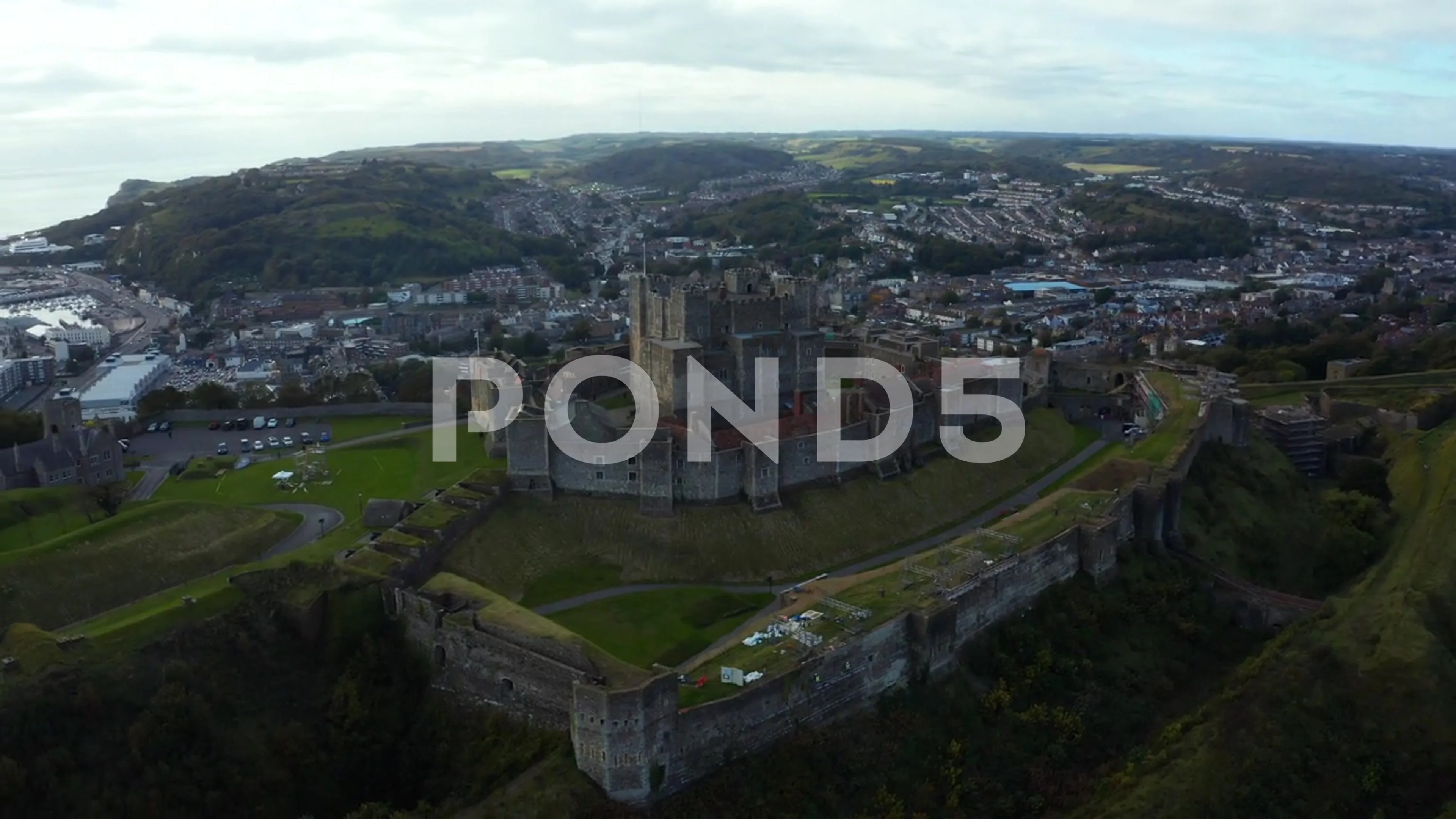 Dover Castle Birds Eye View
