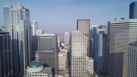 Aerial view of downtown Seattle in Washi... | Stock Video | Pond5