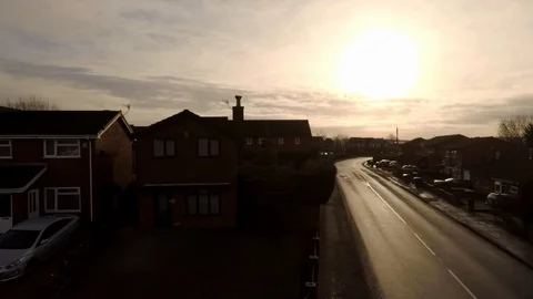 Aerial View of Dustmen putting recycling... | Stock Video | Pond5