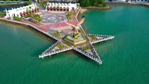 Aerial View of Eagle Statue in Dataran L... | Stock Video | Pond5