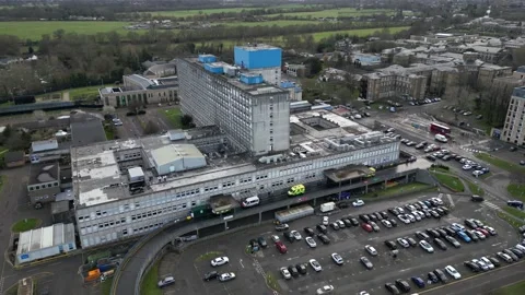 Aerial view of Ealing Hospital, an NHS h... | Stock Video | Pond5
