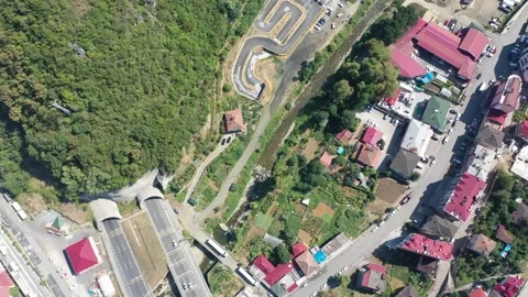 Aerial View of Electric Car Racing Track | Stock Video | Pond5